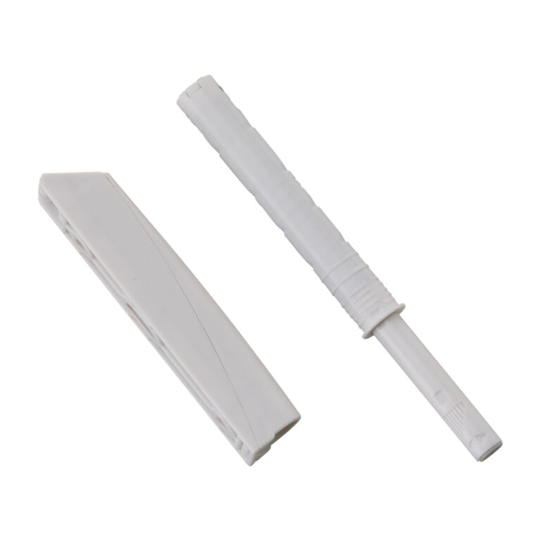 Push To Open 75mm White Drill - Hardware Abouts